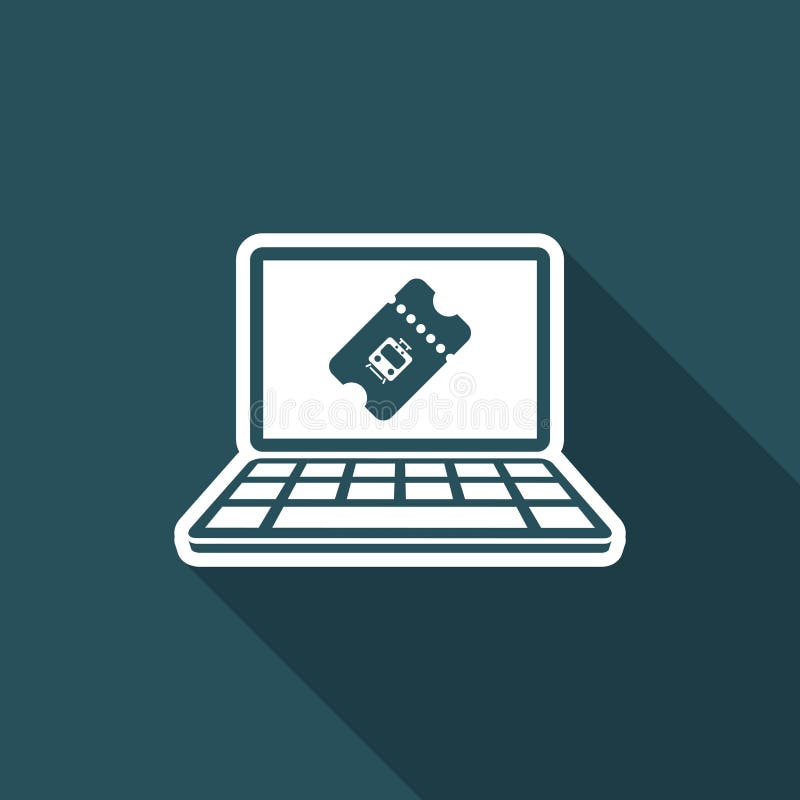 Online Train Ticket - Vector Icon for Computer Website or Application ...