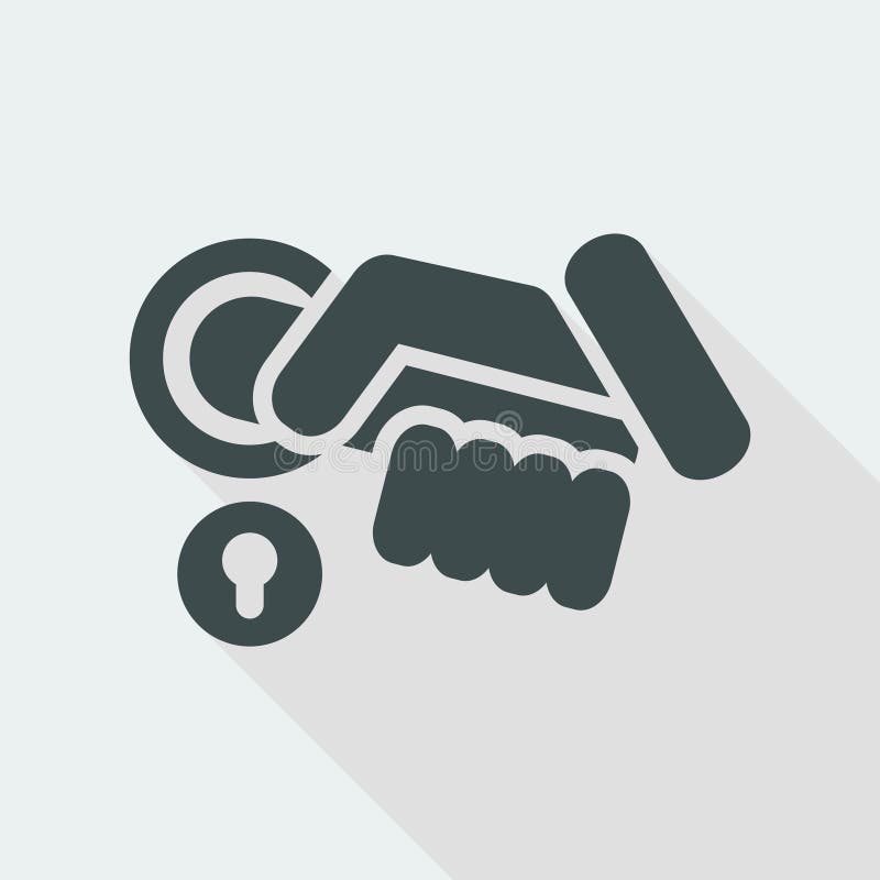 Open handle icon stock vector. Illustration of lock - 117818026