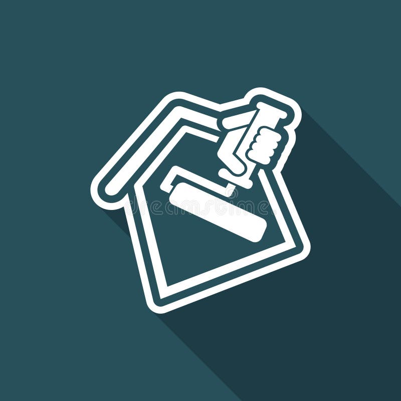 Painter roll symbol stock vector. Illustration of decoration - 118521998