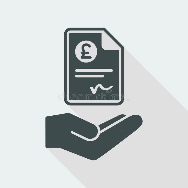 Payment Document - Sterling - Vector Icon Stock Vector - Illustration ...
