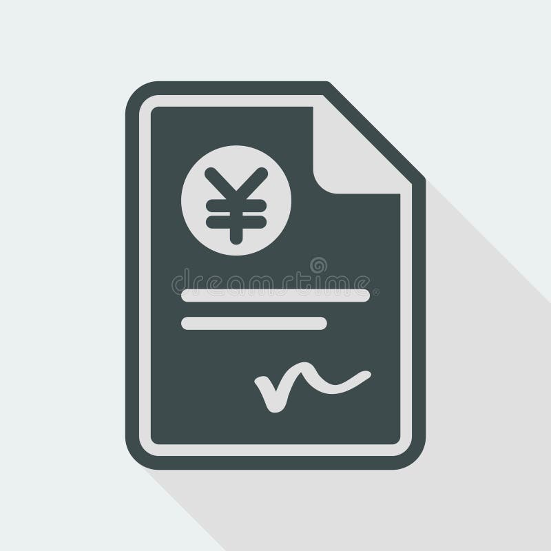 Payment Document - Yen - Vector Icon Stock Vector - Illustration of ...
