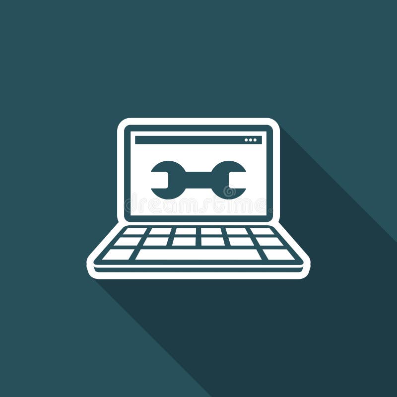 Pc Assistance - Vector Web Icon Stock Vector - Illustration of ...