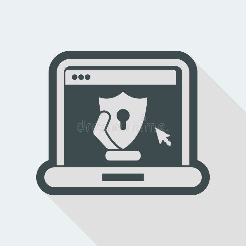 Pc protection stock vector. Illustration of button, defender - 117821912