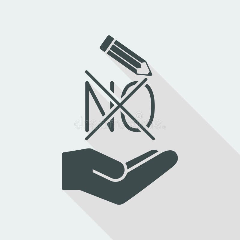 A Pencil Which Marks the Option No Stock Vector - Illustration of ...