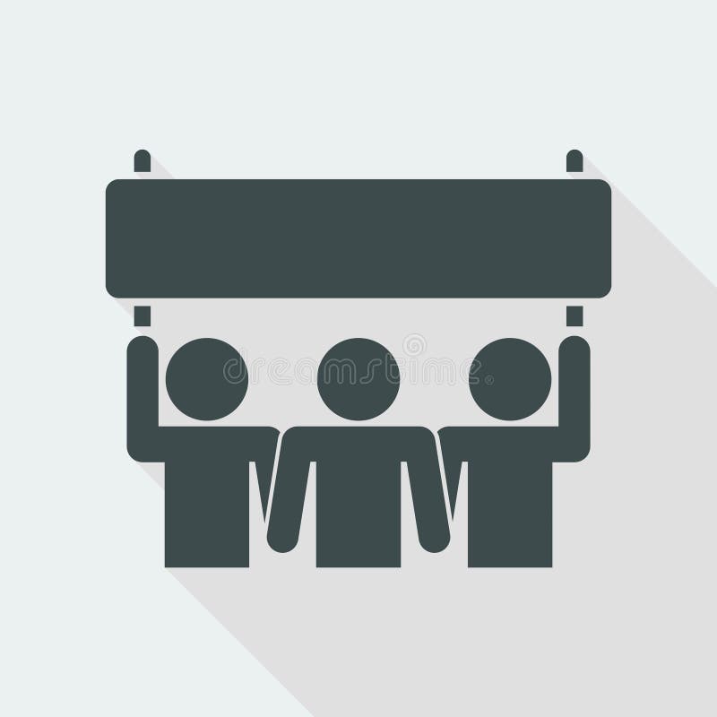 People demonstration icon stock vector. Illustration of politics ...