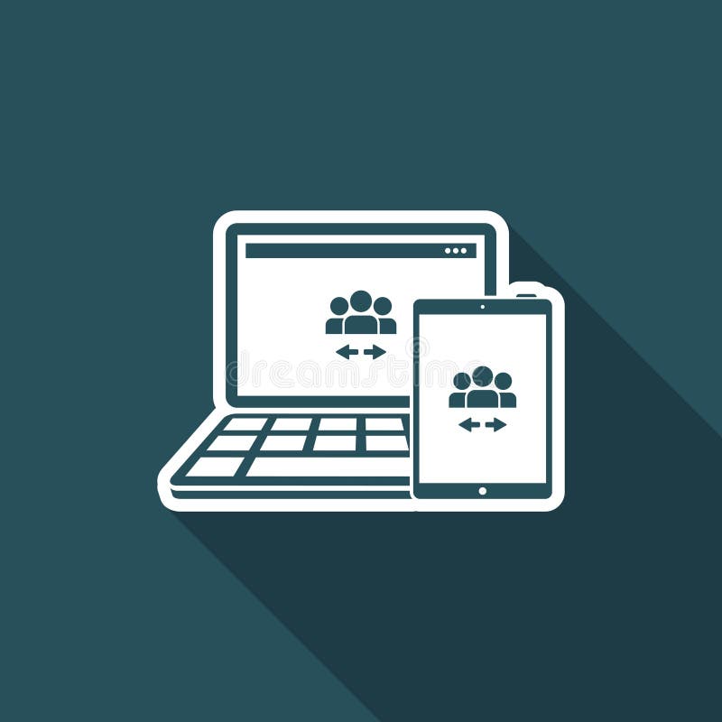 People Network Exchange Icon Stock Vector - Illustration of computer ...
