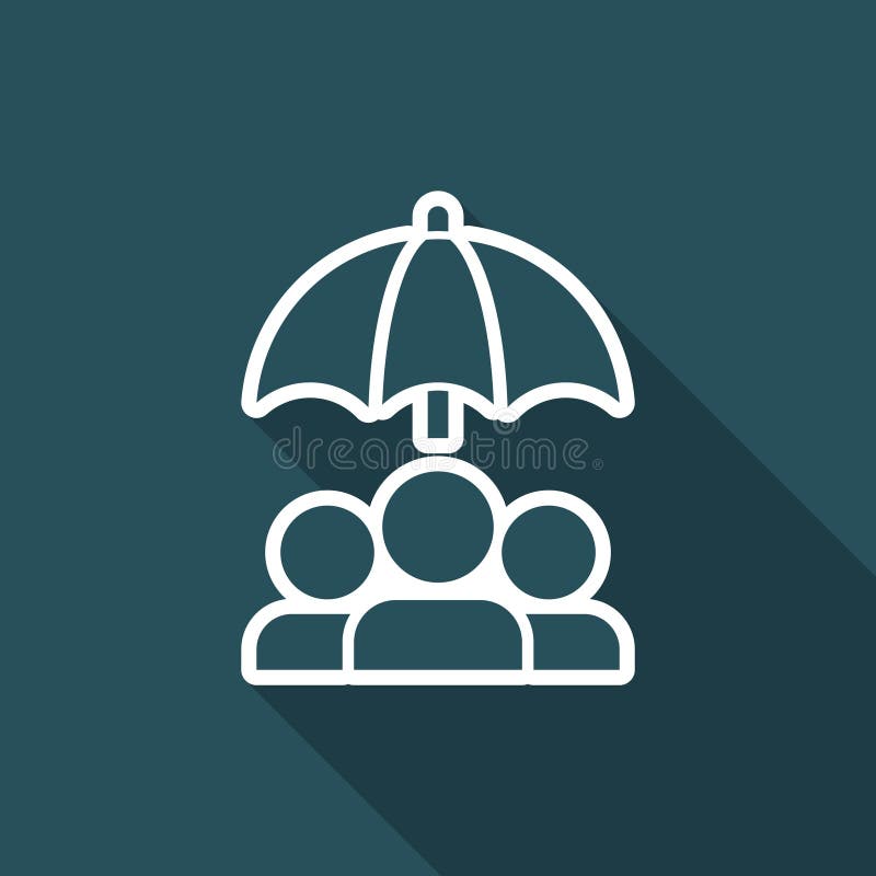 People Protection - Minimal Vector Icon Stock Vector - Illustration of ...