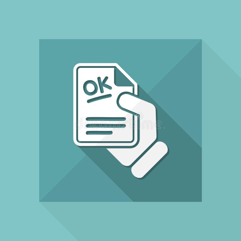 Perfect Evaluation Ok - Vector Flat Icon Stock Vector - Illustration of ...
