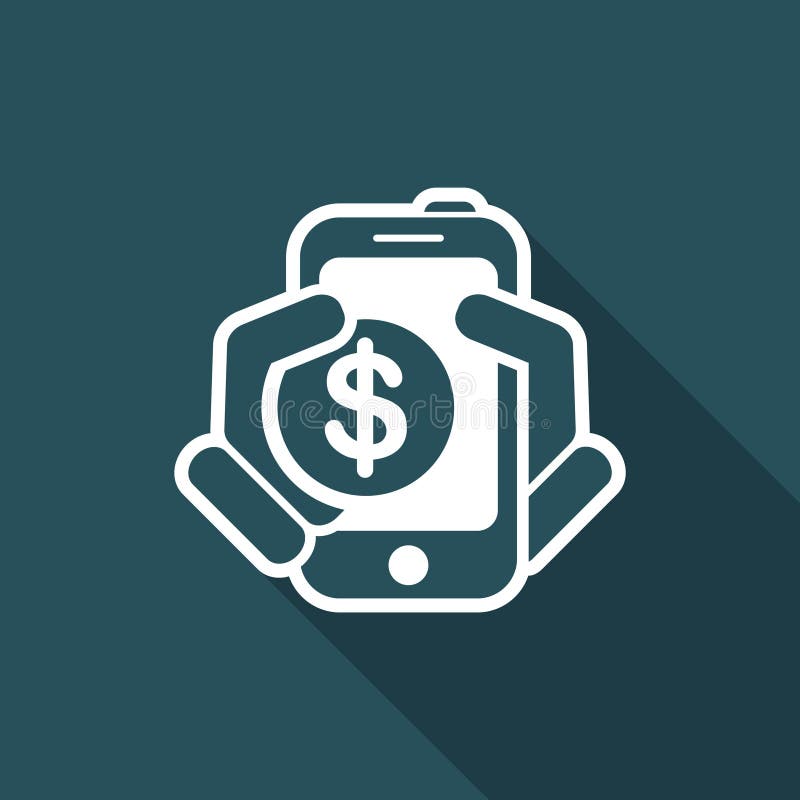 Phone cost icon stock vector. Illustration of business - 118516432
