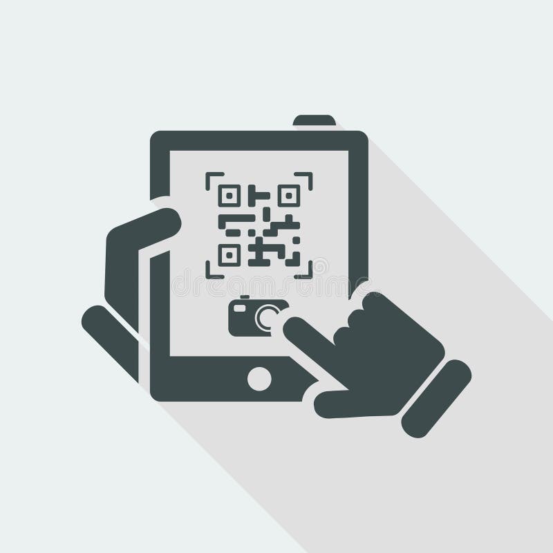 Photographing qr code stock vector. Illustration of pixel - 117830374