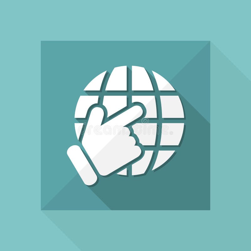 Point on globe stock vector. Illustration of minimal - 119144089