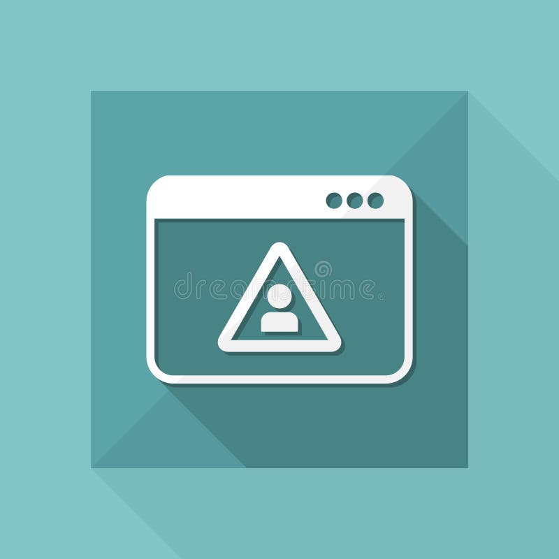 Privacy Alert - Vector Icon for Computer Website or Application Stock ...