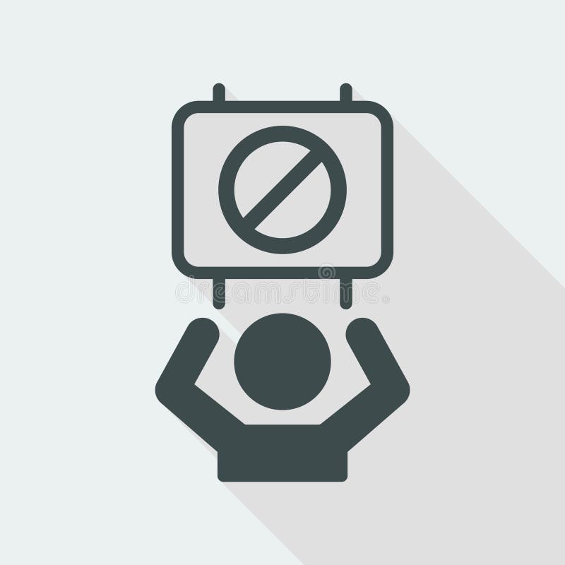 Prohibited Area - Vector Web Icon Stock Vector - Illustration of ...