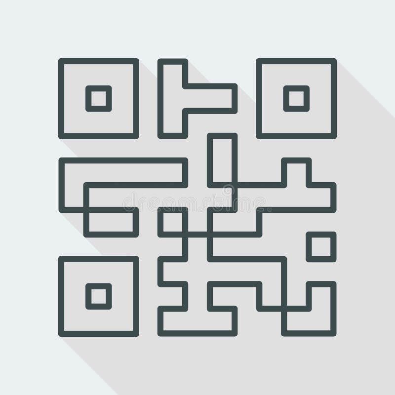 Qr code - Thin series stock vector. Illustration of scan - 117830151