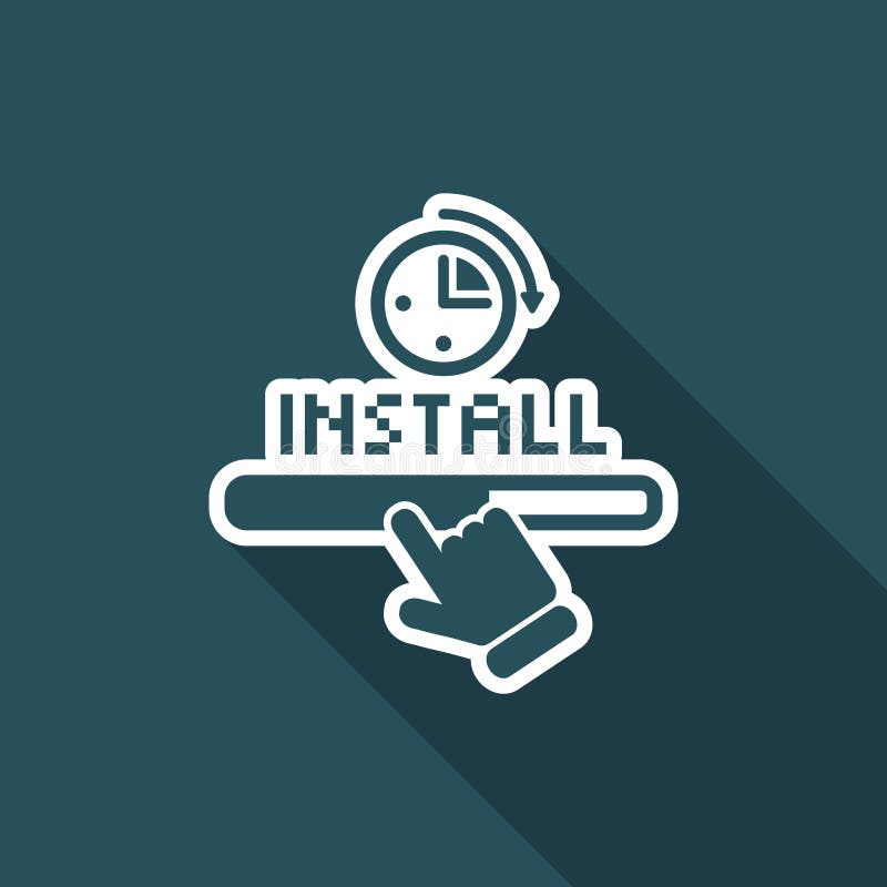 Quick install stock vector. Illustration of button, internet - 118518249
