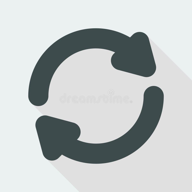 Refresh Button - Vector Flat Minimal Icon Stock Vector - Illustration ...