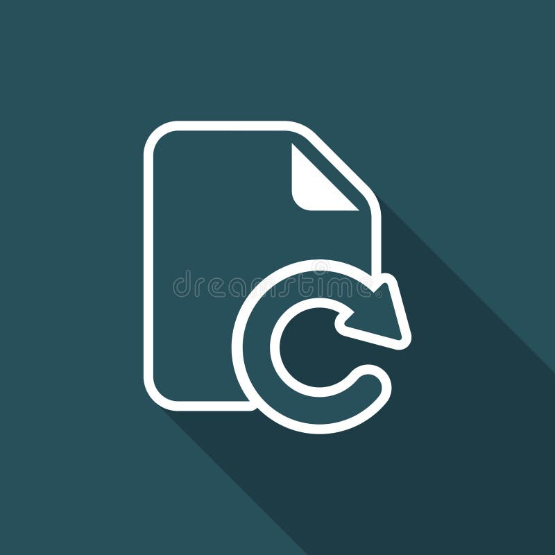 Refresh File - Flat Minimal Icon Stock Vector - Illustration of minimal ...