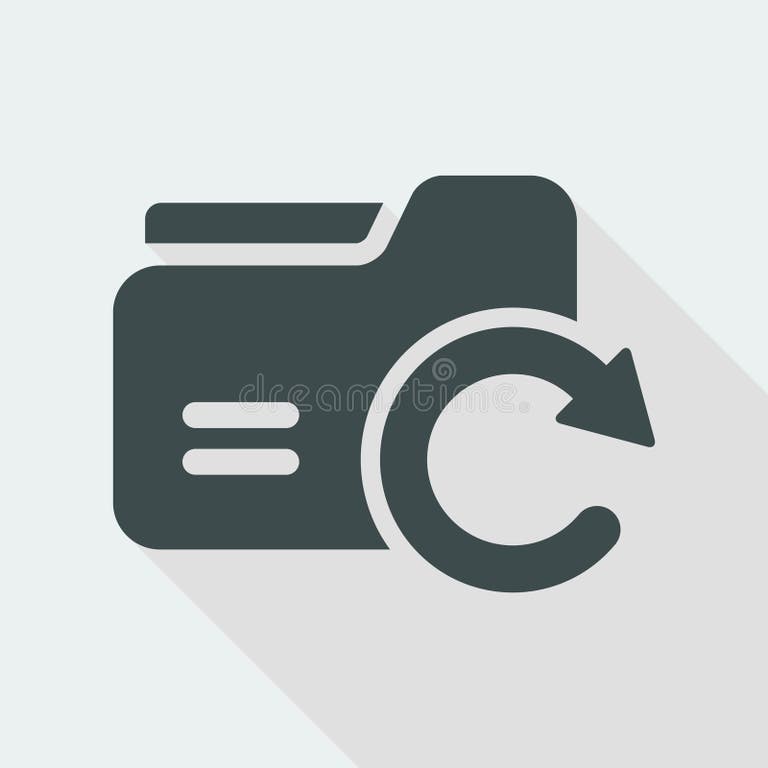 Refresh Folder - Flat Minimal Icon Stock Vector - Illustration of ...