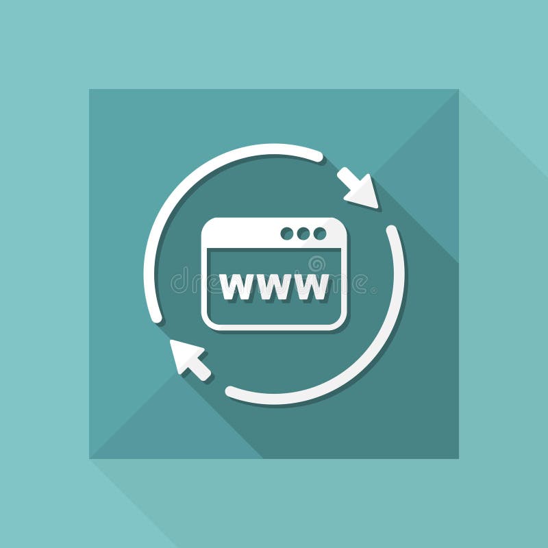 Refresh internet page icon stock vector. Illustration of flat - 119150270