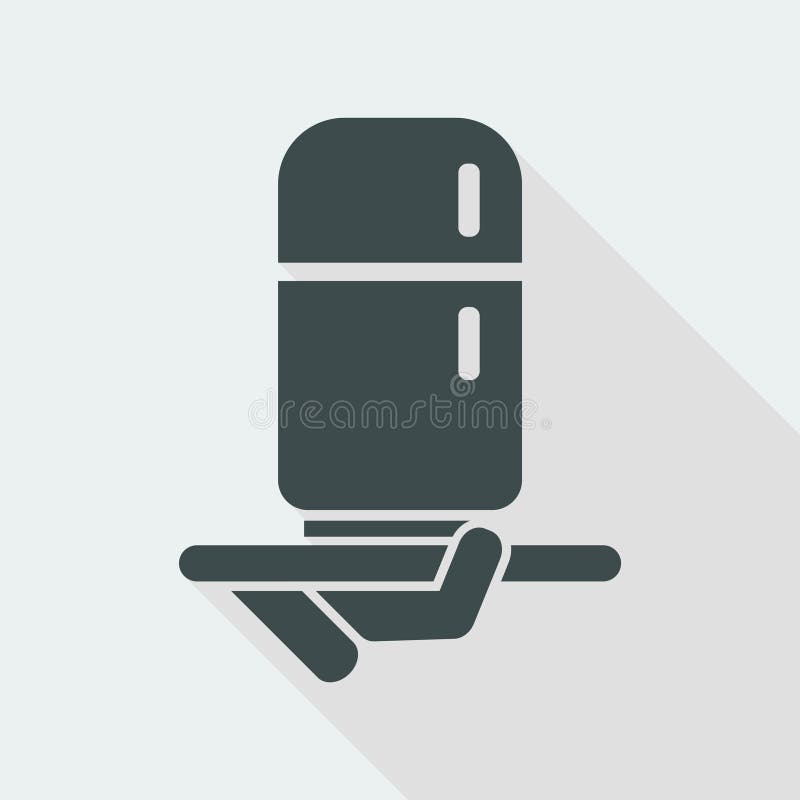 Refrigerator icon stock vector. Illustration of flat - 117820004