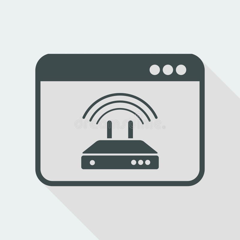 Router Settings - Vector Flat Minimal Icon Stock Vector - Illustration ...