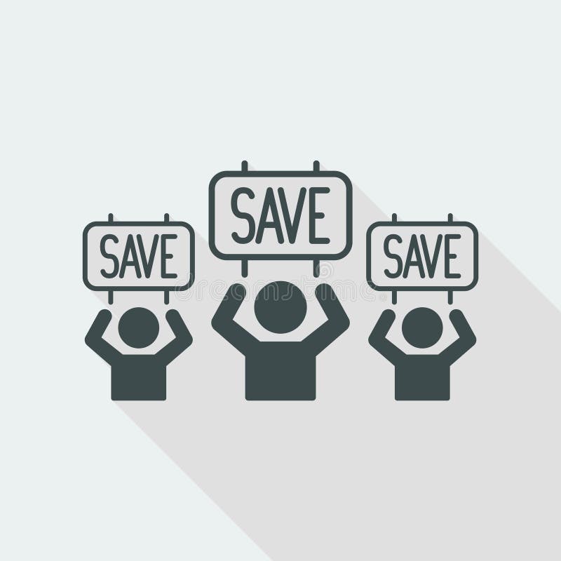 Save Concept - Vector Web Icon Stock Vector - Illustration of activism ...