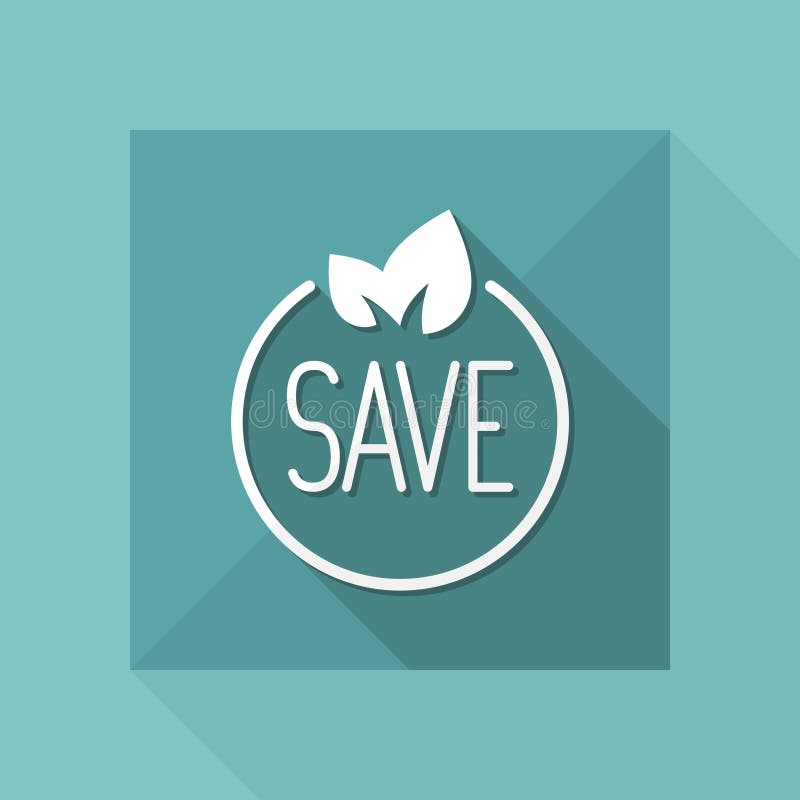 Saving Nature Symbol - Vector Web Icon Stock Vector - Illustration of ...