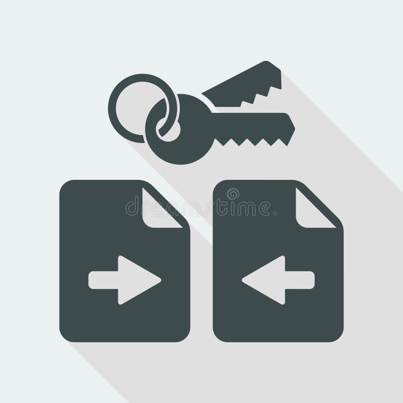 Secure Data Transfer - Minimal Vector Icon Stock Vector - Illustration ...