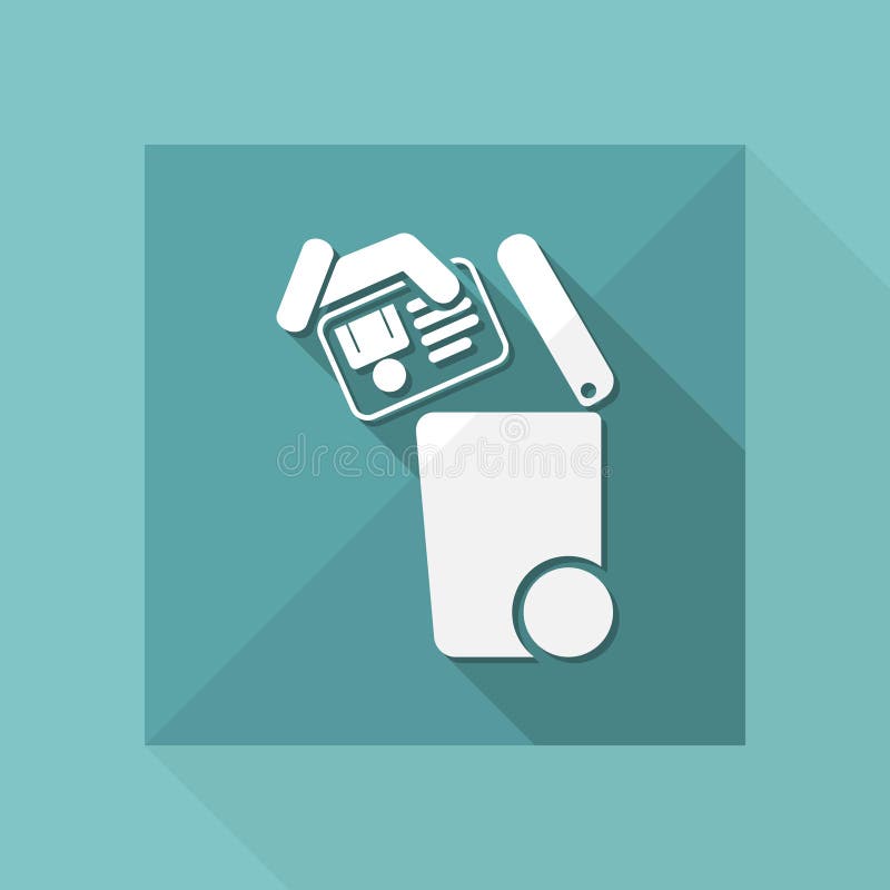 Separate Waste Collection Icon Stock Vector - Illustration of credit ...