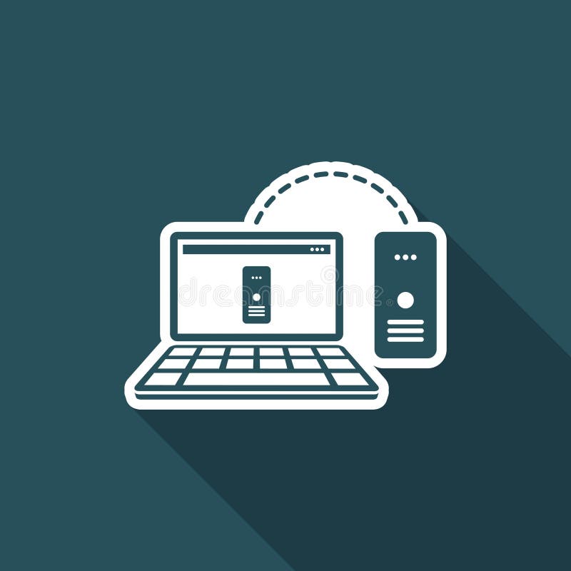 Server Backup - Flat Minimal Icon Stock Vector - Illustration of drive ...