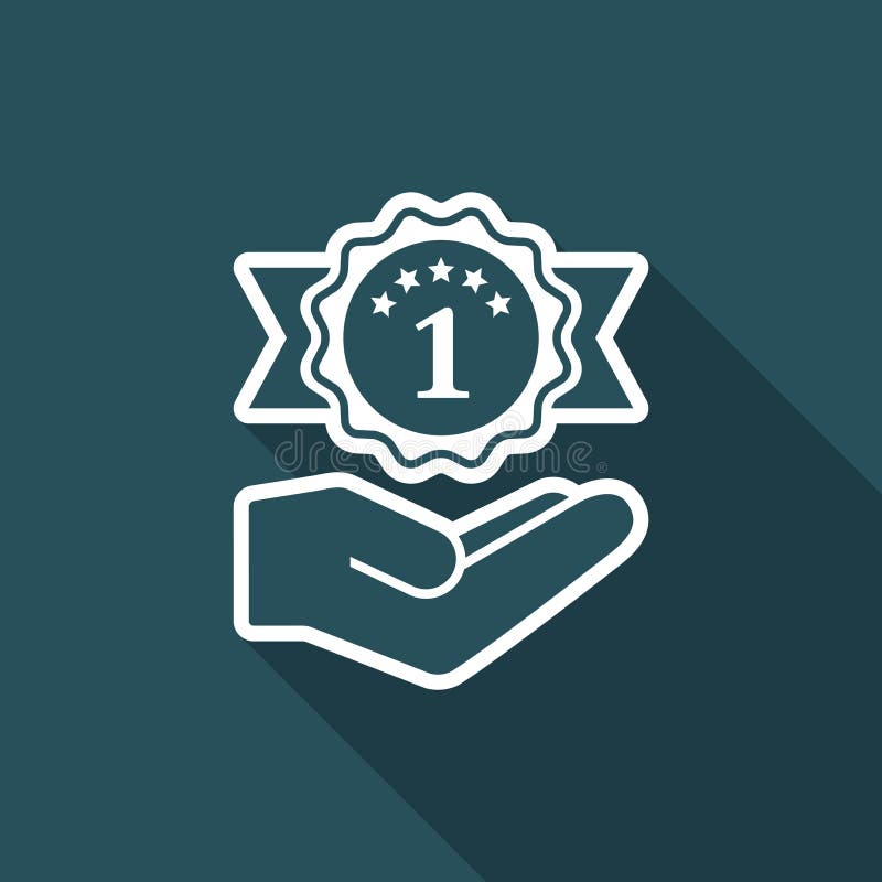 Service Offer - Number One - Minimal Icon Stock Vector - Illustration ...