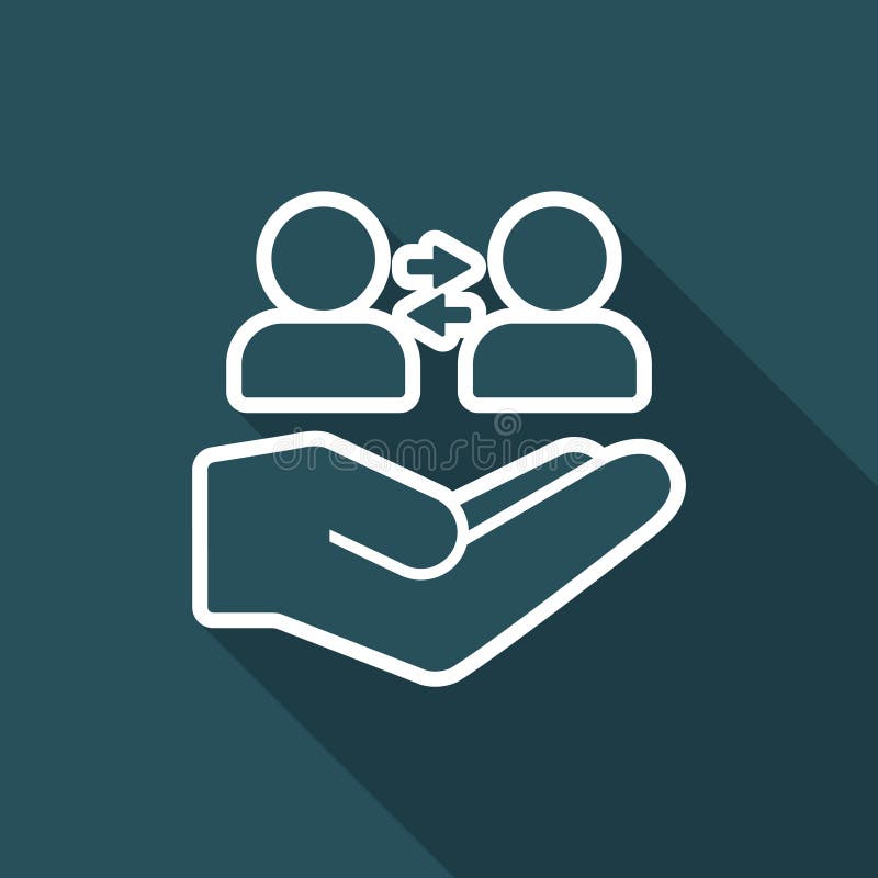 Service Offer - Staff Network - Minimal Icon Stock Vector ...