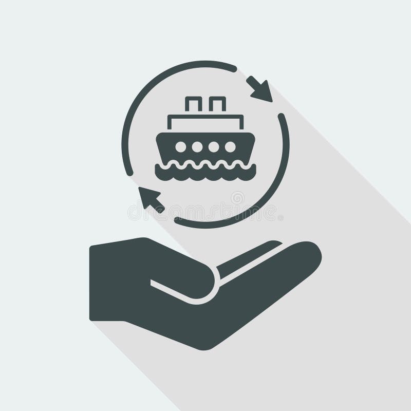 Ship Services - Minimal Modern Icon Stock Vector - Illustration of save ...
