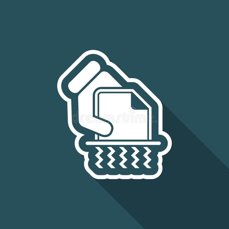 Shredder icon stock vector. Illustration of concept - 119143902