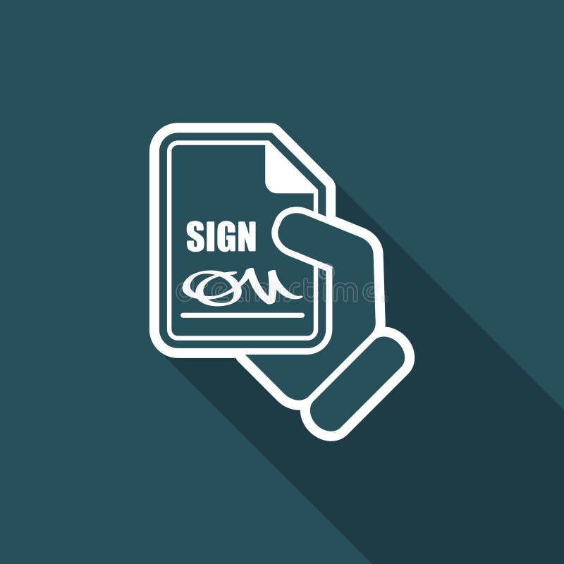 Sign on document stock vector. Illustration of bureaucracy - 118520855