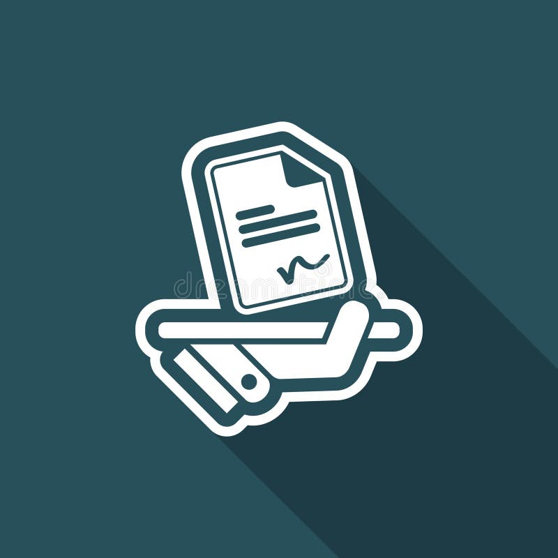 Sign on document stock vector. Illustration of bureaucracy - 118520855