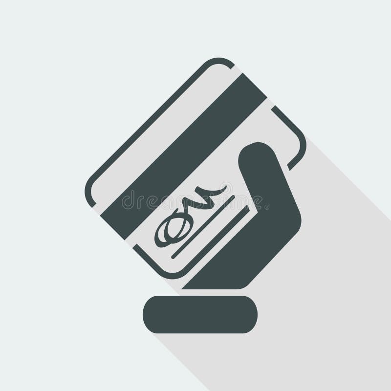 Signed credit card stock vector. Illustration of link - 117819215