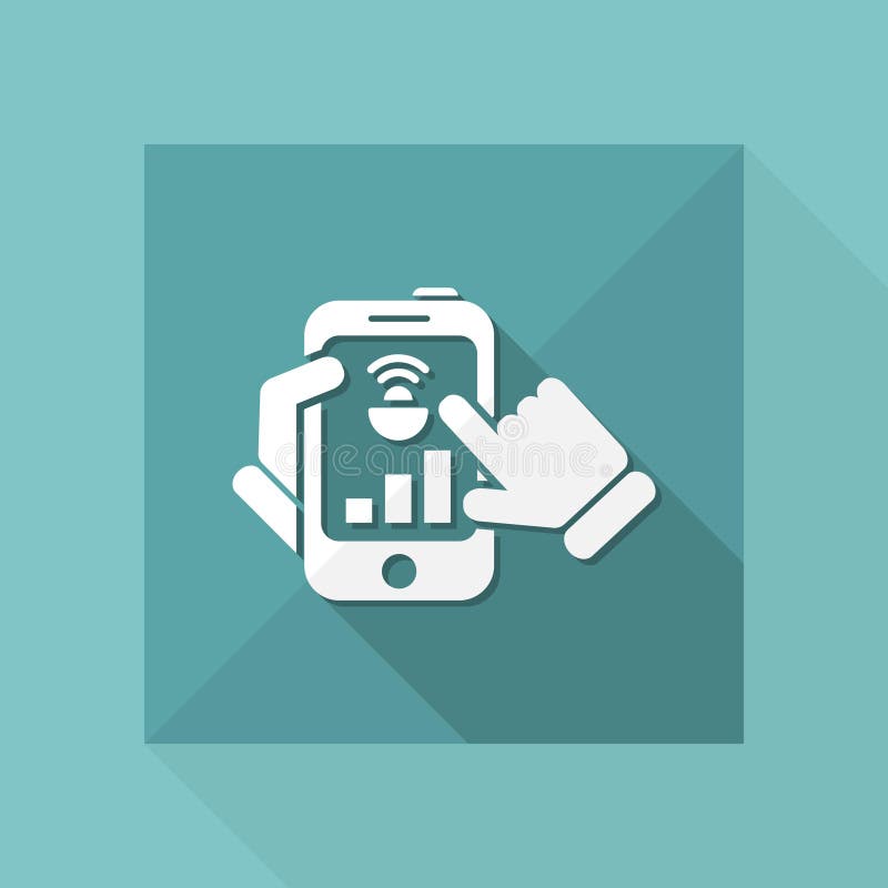 Smartphone connection icon stock vector. Illustration of reception ...