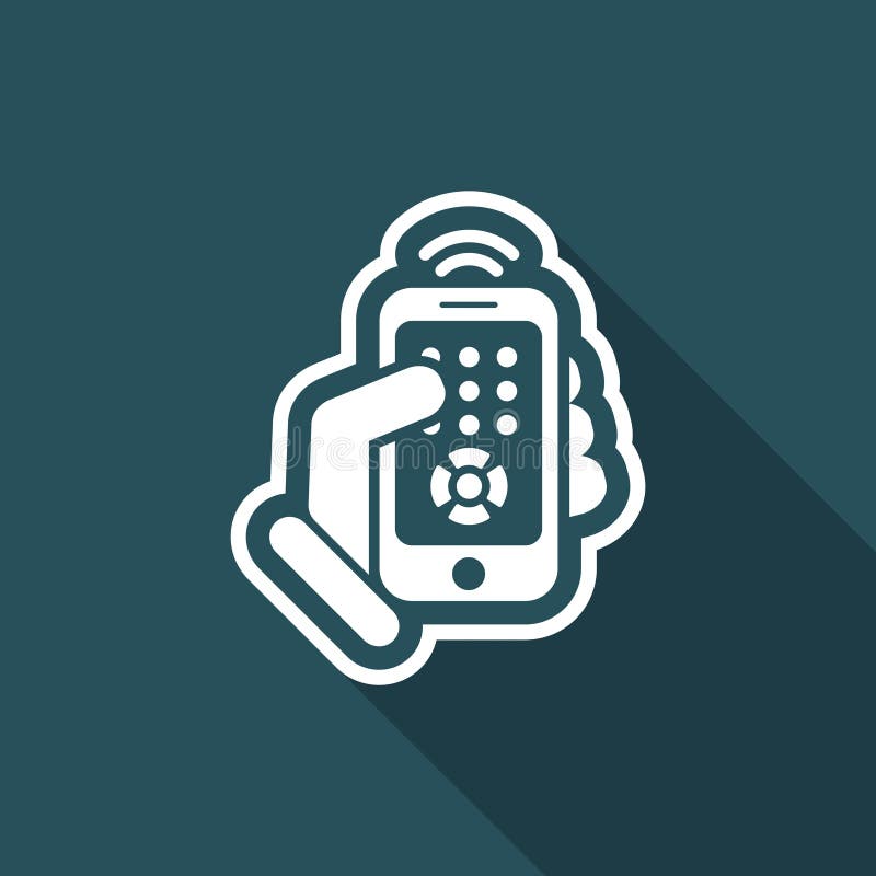 Smartphone Remote Control Icon Stock Vector - Illustration of ...