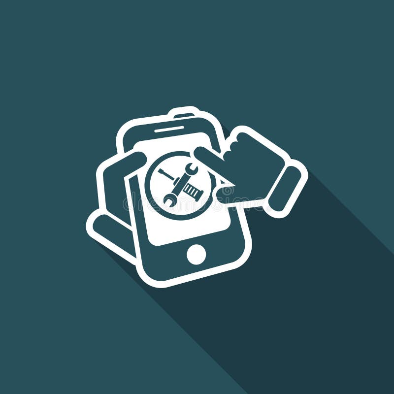 Smartphone setting icon stock vector. Illustration of help - 118518970