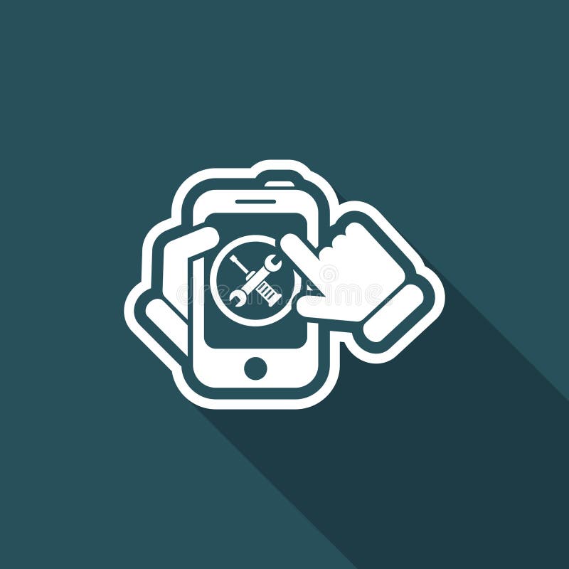 Smartphone setting icon stock vector. Illustration of cellphone - 118519792