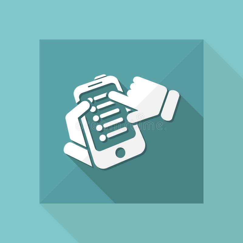 Smartphone setting icon stock vector. Illustration of communication ...