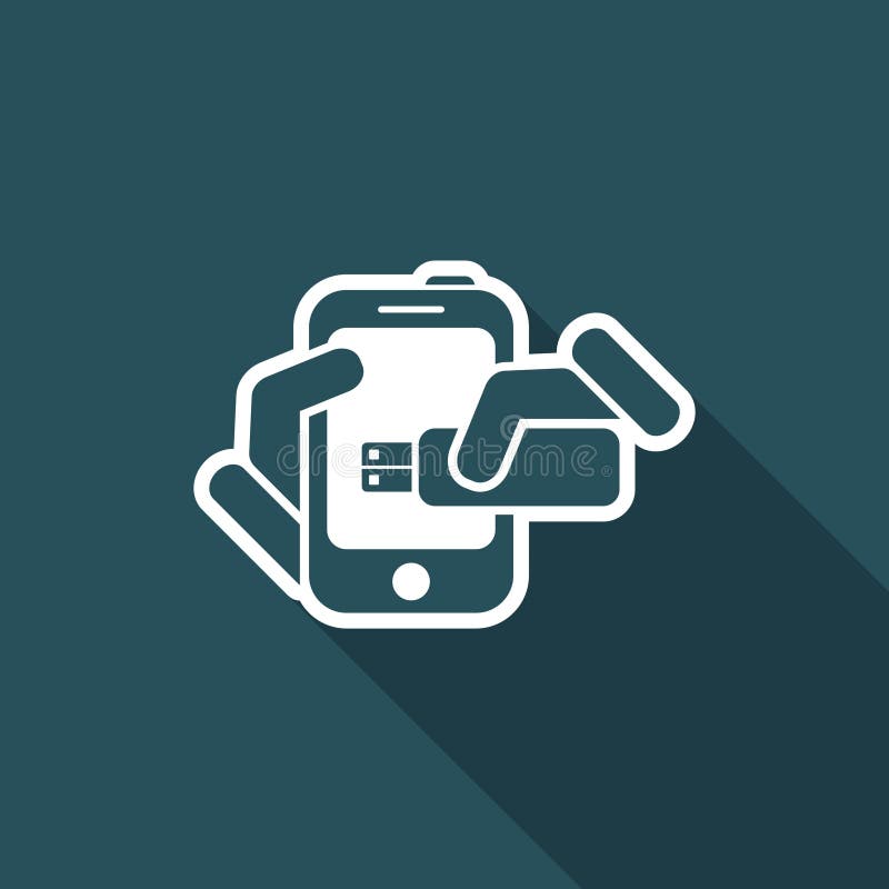 Smartphone storage icon stock vector. Illustration of removable - 118517044