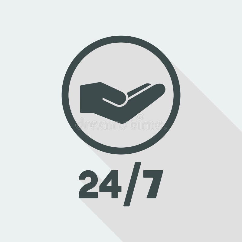 24/7 Steady Protection Services - Vector Web Icon Stock Vector ...
