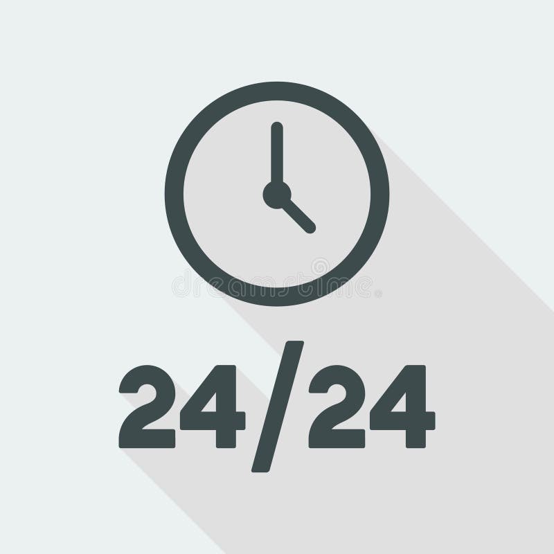 24/7 Steady Concept Symbol - Vector Web Icon Stock Vector ...