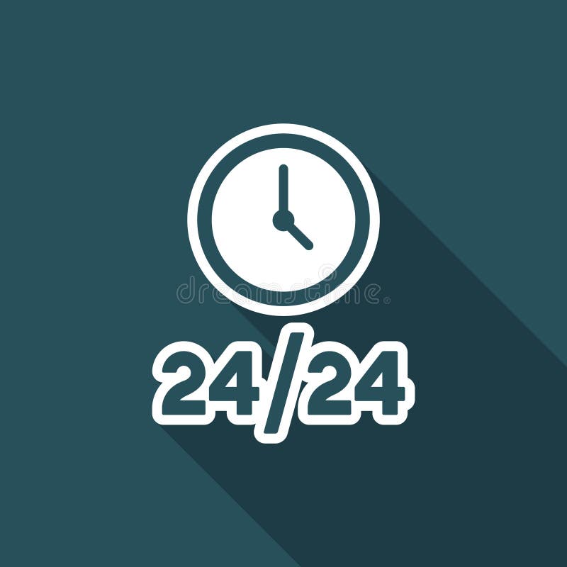 24/7 Steady Concept Symbol - Vector Web Icon Stock Vector ...