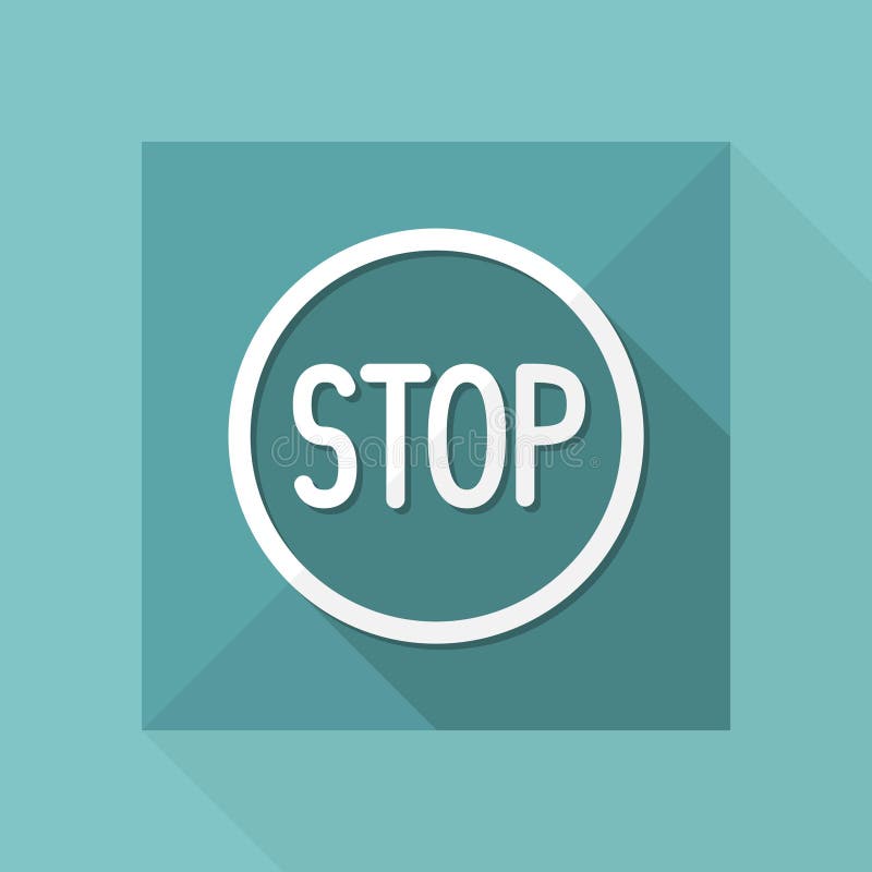 Stop Concept - Vector Web Icon Stock Vector - Illustration of progress ...