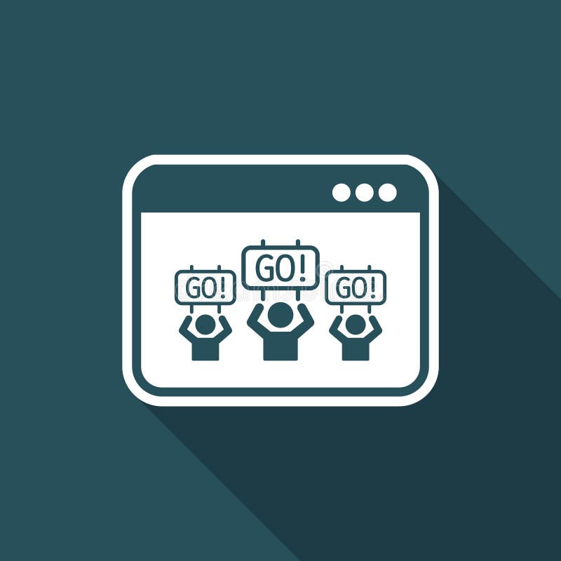Supporters Crowd - Vector Icon for Computer Website or Application ...
