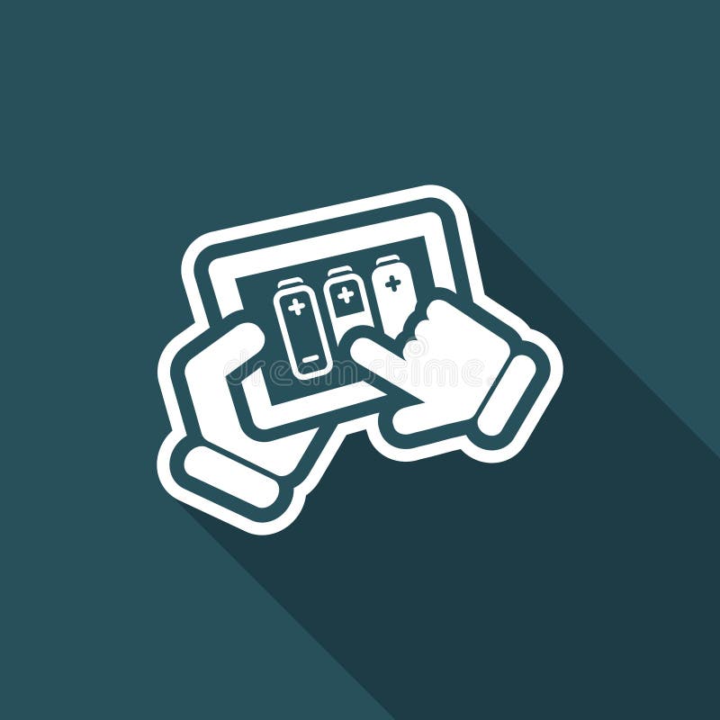 Tablet battery stock vector. Illustration of mobile - 118522047