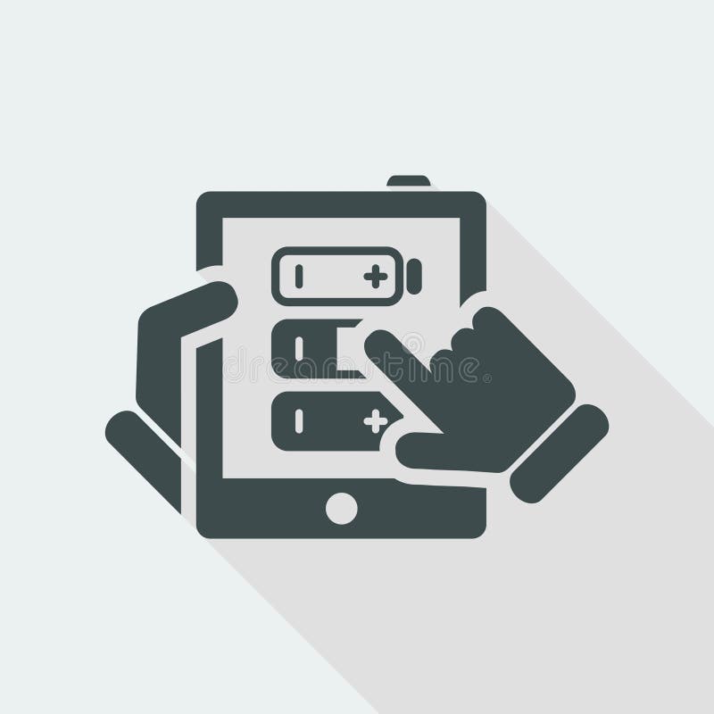 Tablet battery concept stock vector. Illustration of laptop - 117817829